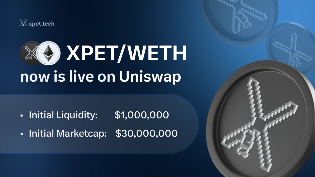 xPET Token XPET/WETH Now Available on Uniswap - ChainPlay.gg